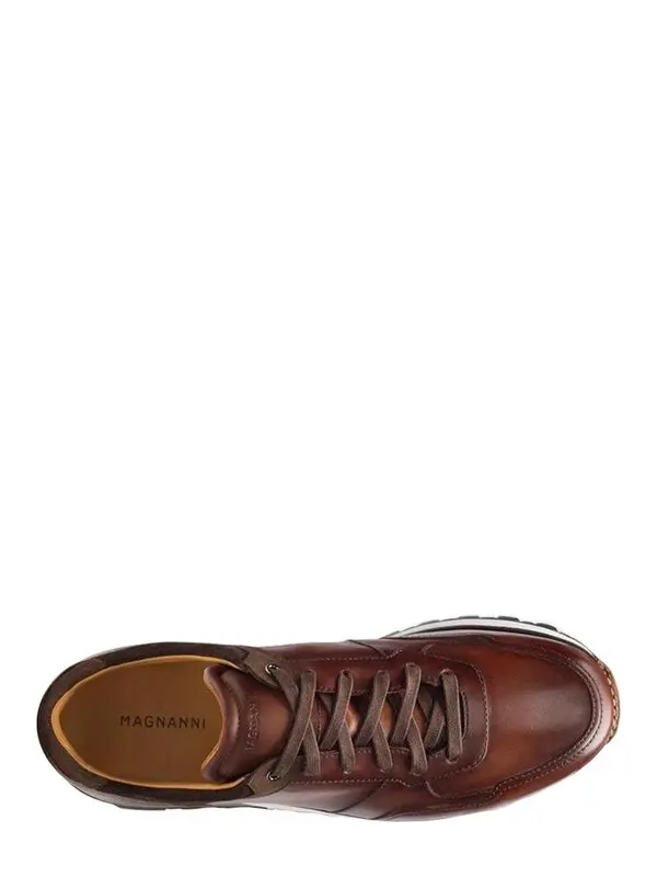 Magnanni Arco Mix-leather Trainer Sneakers - Brown