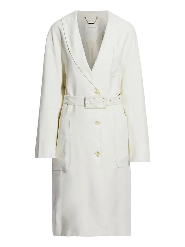 Zimmermann Luminous Belted Linen-blend Trench Coat - Ivory