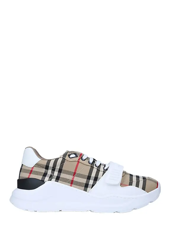 Burberry Vintage Check Canvas Trainers - Beige