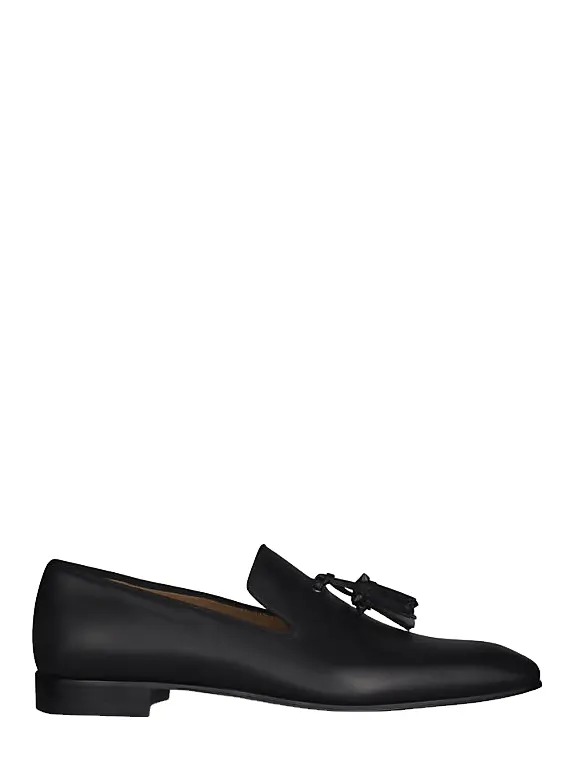 CHRISTIAN LOUBOUTIN Dandelion Tassel Leather Loafers - Black
