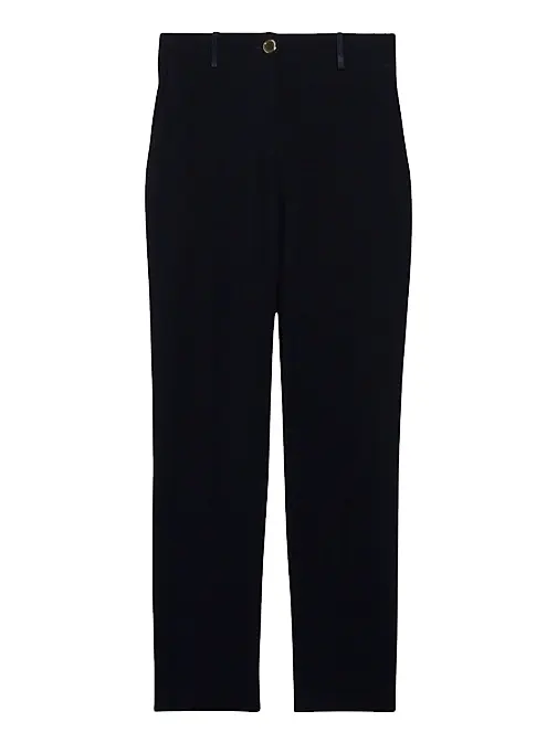 Claudie Pierlot Poupin Tailored Mid-rise Woven Trousers - Noir / Gris