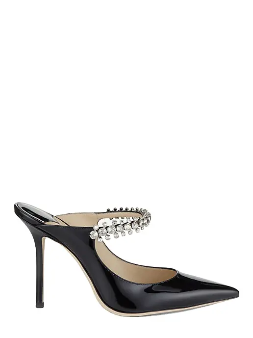 JIMMY CHOO Bing 100 Crystal-embellished Heeled Mules - Black