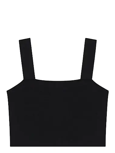Maje Maclyna Cropped Top - Noir / Gris