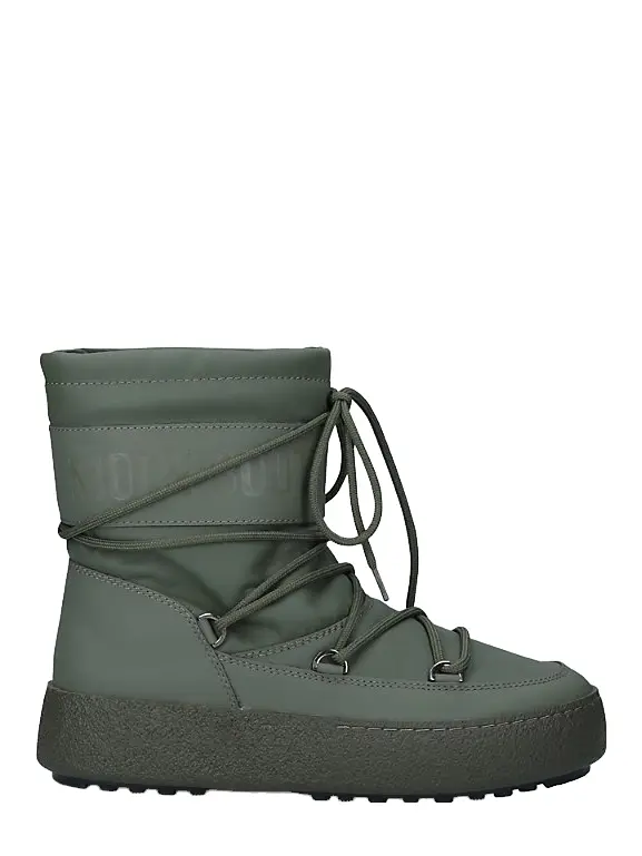 Moon Boot Lace-up Shell Snow Boots - Khaki