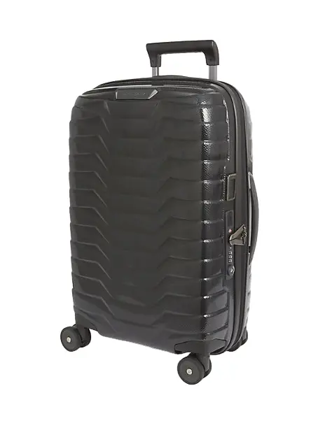 SAMSONITE Expandable Polypropylene 4 Wheel Cabin Suitcase 55cm - Black