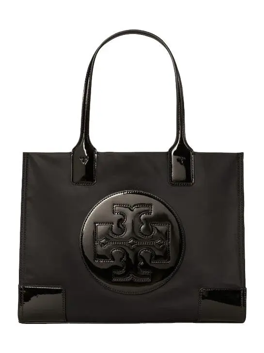Tory Burch Small Ella Patent Tote - Black