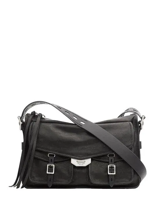 Rag & Bone Field Leather Messenger Bag - Black