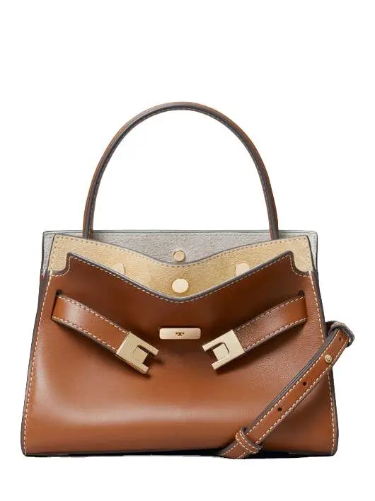 Tory Burch Petite Lee Radziwill Double Bag - Caramel
