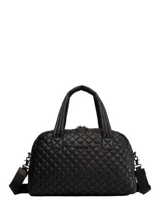 Mz Wallace Diamond-quilted Nylon Travel Bag - Black