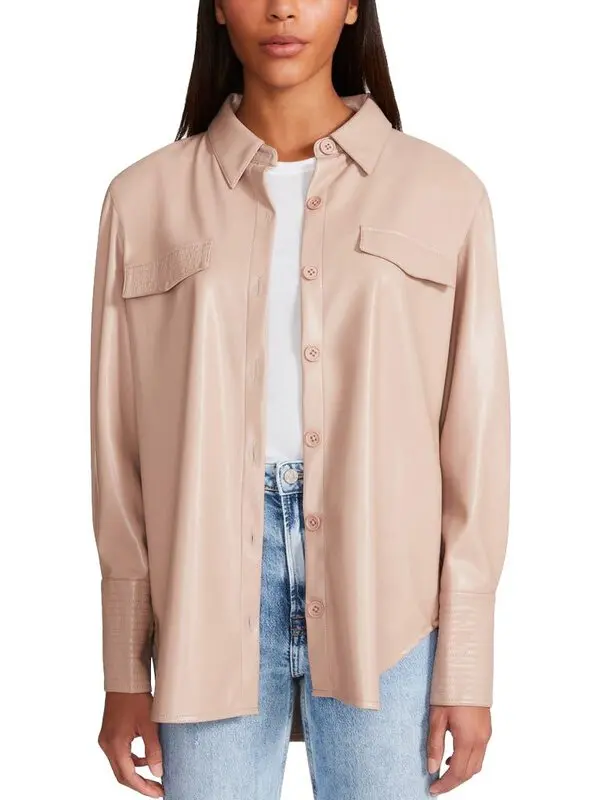 Steve Madden Old Town Road Shirt Jacket - Light Taupe