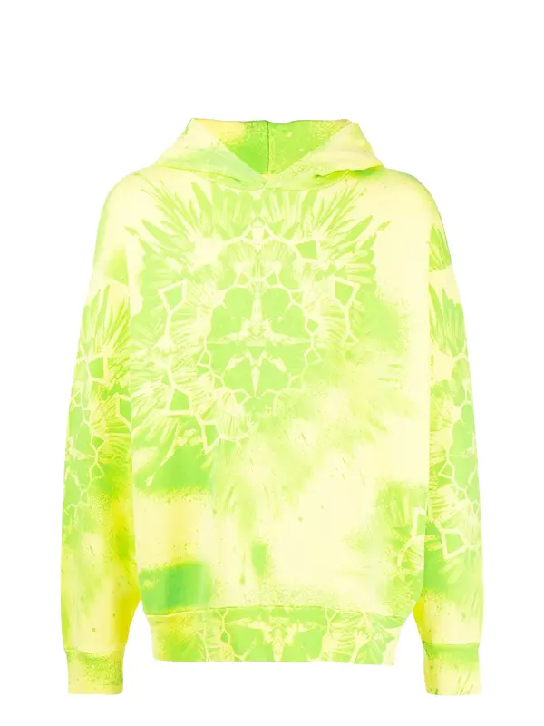 COUNTY OF MILAN Marcelo Burlon Wings Print Hoodie - Yellow
