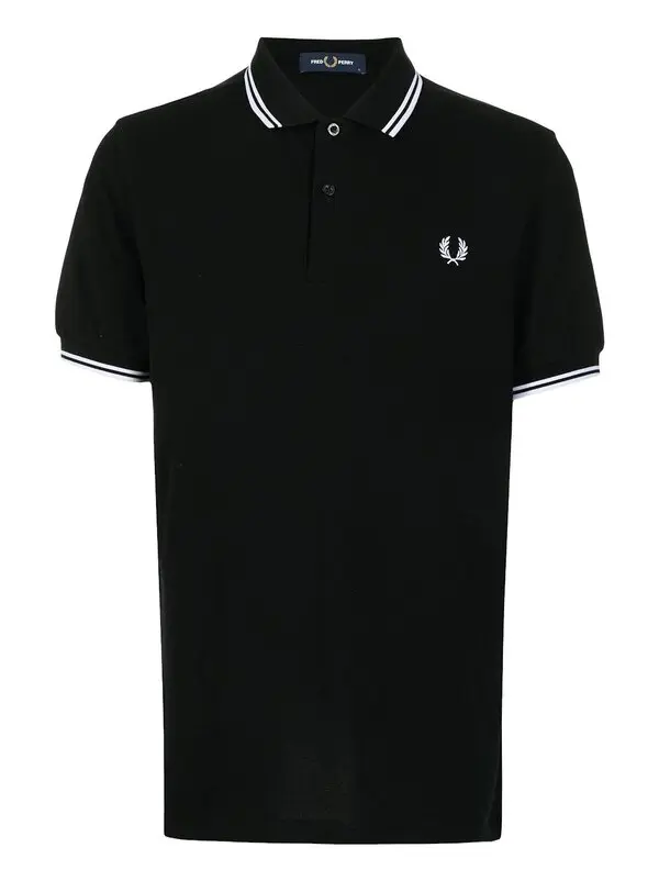Fred Perry Logo-embroidered Polo Shirt - Black