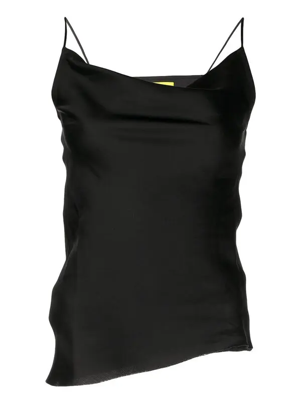 MARQUES' ALMEIDA Draped Slip Tank Top - Black