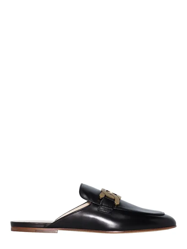 TOD'S Sabot Loafer Mules - Black