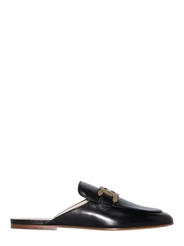 TOD'S Sabot Loafer Mules - Black