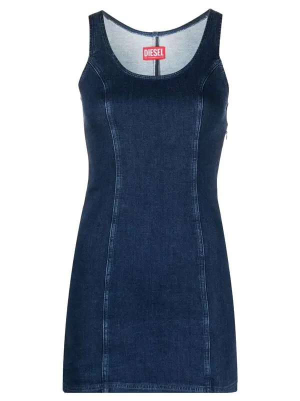 DIESEL® Sleeveless Denim Mini Dress - Blue