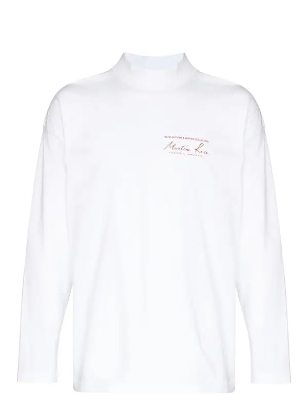 Martine Rose Logo-print Long-sleeve T-shirt - White