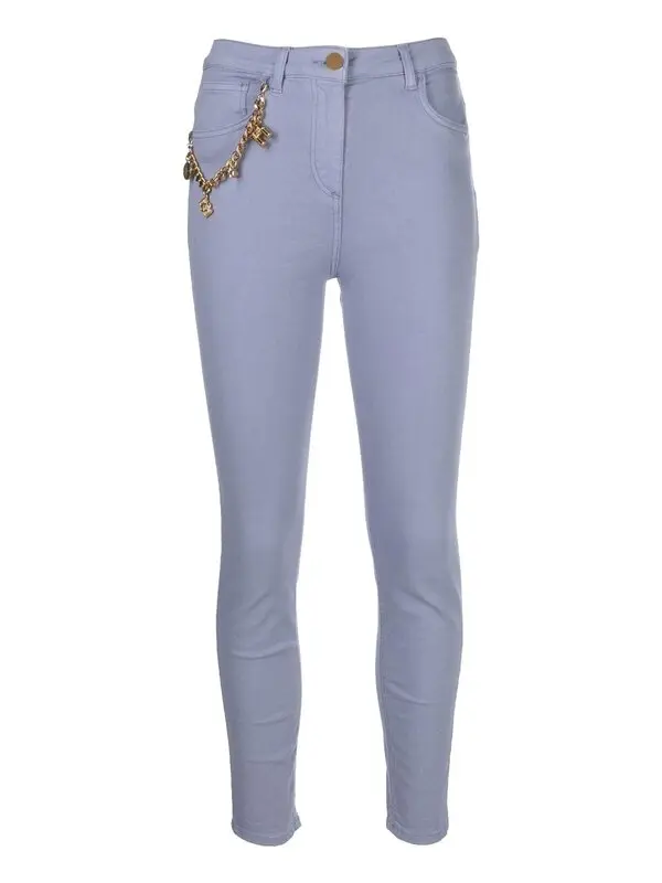 Elisabetta Franchi Charm-detail Denim Jeans - Blue