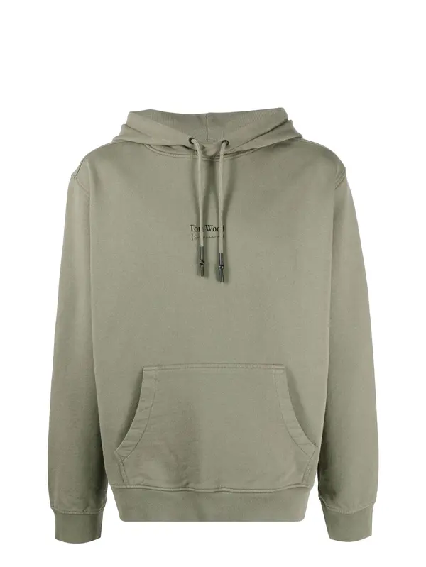 Tom Wood Logo-print Hoodie - Green