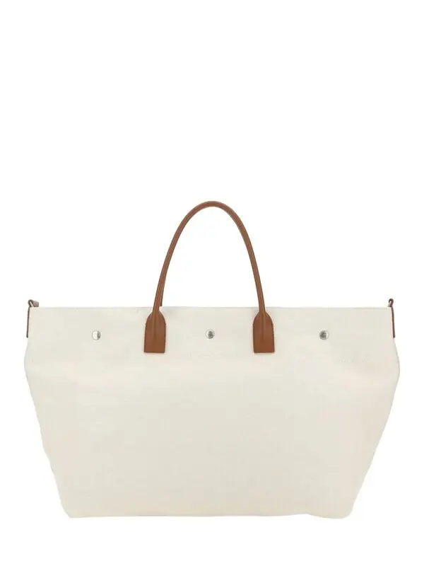 Saint Laurent Maxi Rive Gauche Tote Bag - Neutrals