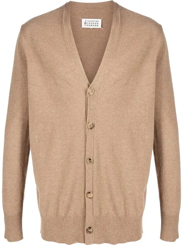MAISON MARGIELA Oversized Knit Cardigan - Brown