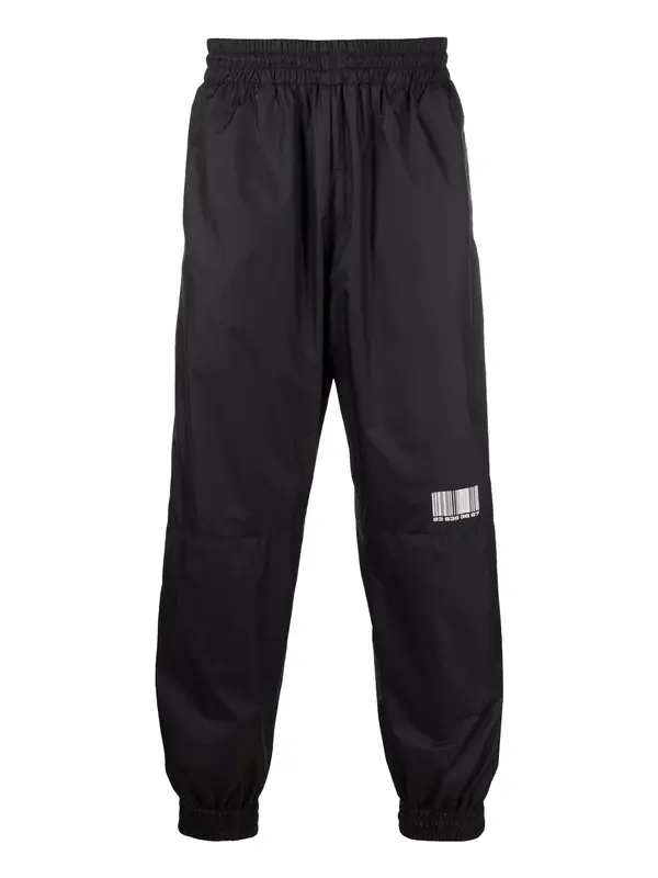 VTMNTS Barcode-print Track Pants - Black