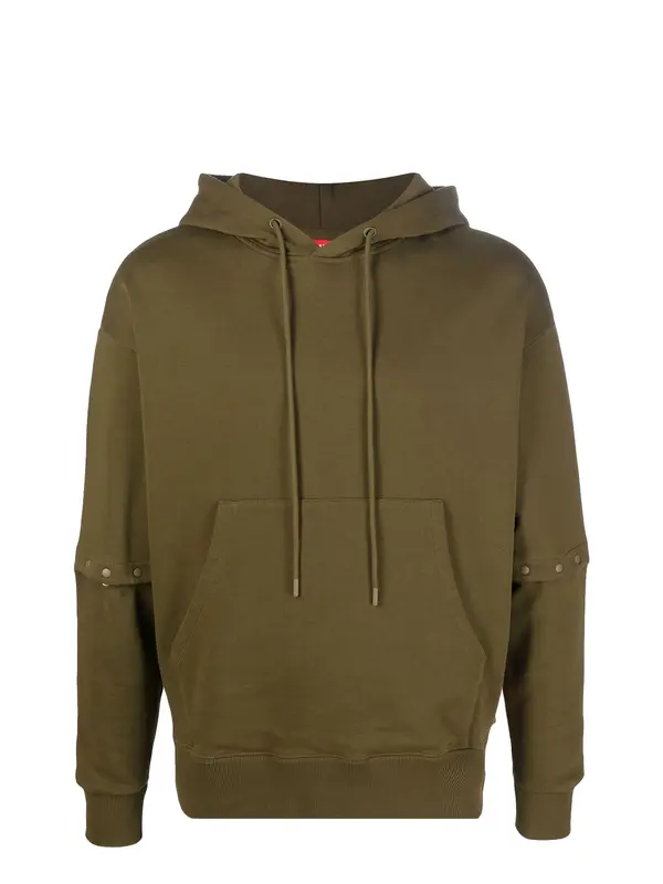 Camper Logo-patch Drawstring Hoodie - Green