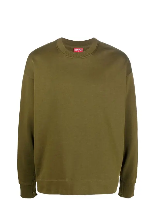 Camper Crew-neck Organic Cotton Sweatshirt - Green