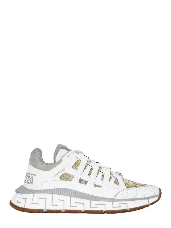 Versace Odissea Leather Sneakers - White