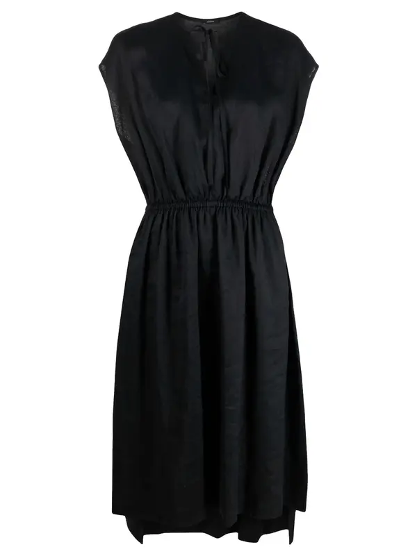 JOSEPH Sleeveless Midi Dress - Black