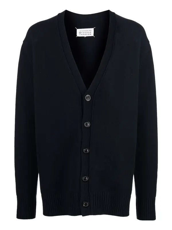 MAISON MARGIELA Oversized Knit Cardigan - Blue