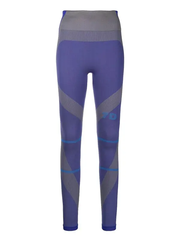 7 DAYS ACTIVE Logo-print Panelled Tights - Blue