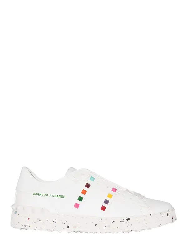 Valentino Garavani Open For A Change Leather Sneakers - White