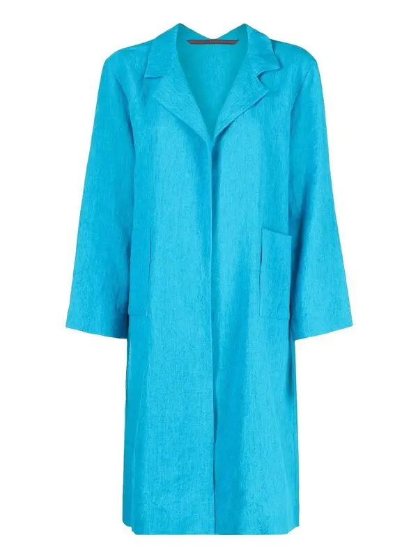 DANIELA GREGIS Oversized Open Front Coat - Blue