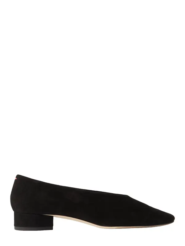AeydĒ Delia Suede Ballet Flats - Black