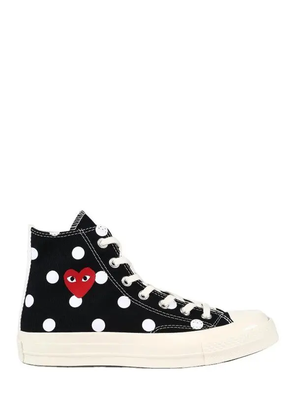 Play Comme Des Garcon Cdg Play X Converse Chuck Taylor All Star Polka Dot High-top Sneakers - Black