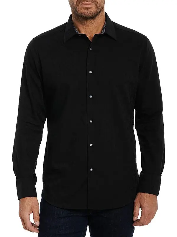Robert Graham Highland Long Sleeve Woven Shirt - Black