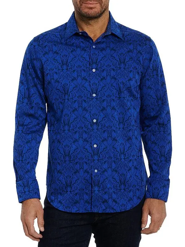 Robert Graham Highland Long Sleeve Woven Shirt - Navy