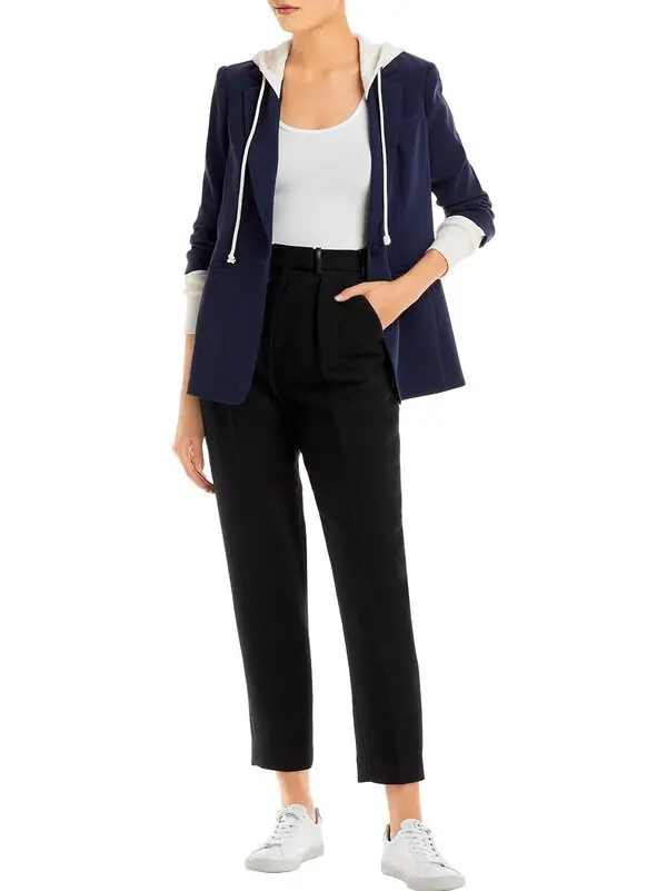 Cinq À Sept Khloe Hooded Blazer - Navy/ivory