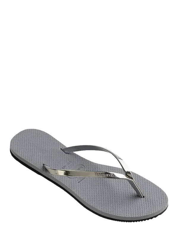 Havaianas You Metallic Slim Flip-flops - Steel Gray