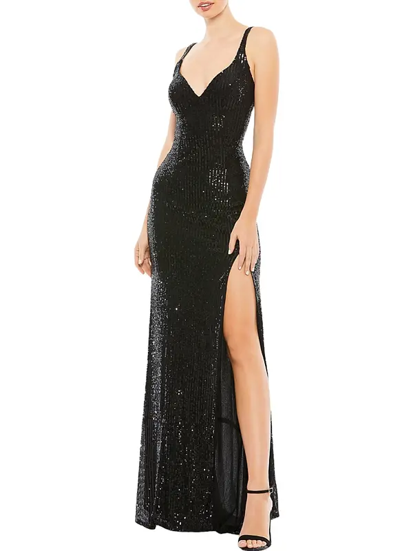 Mac Duggal Sequined Gown - Black