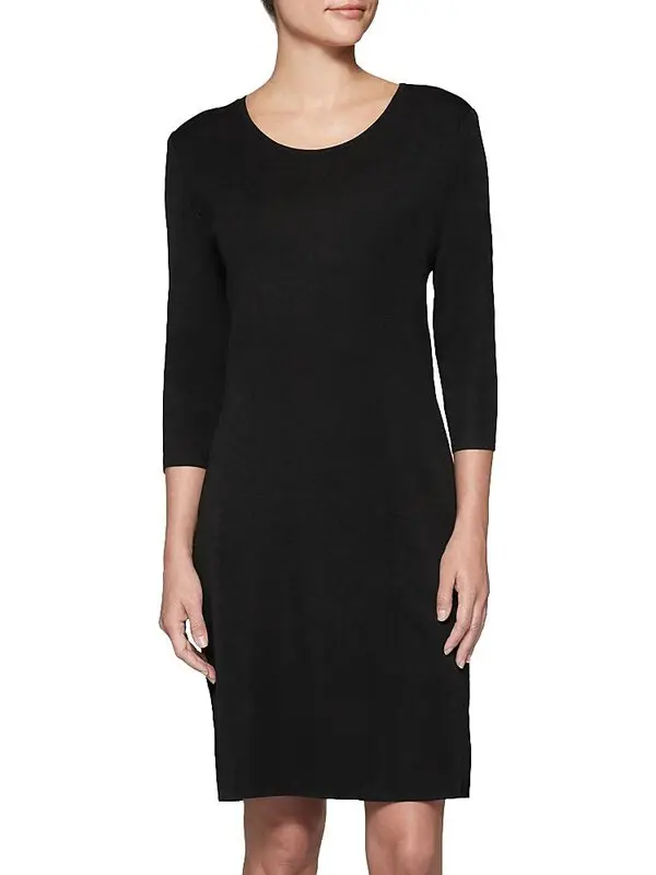 Misook Scoop Neck Dress - Black