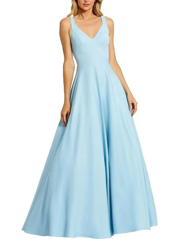 Mac Duggal Classic Sleeveless A-line Ballgown - Powder Blue