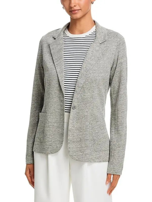 Majestic Filatures Fitted Linen Blazer - Granit