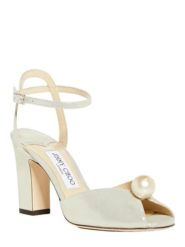 JIMMY CHOO Sacaria 85 High Heel Sandals - Champagne