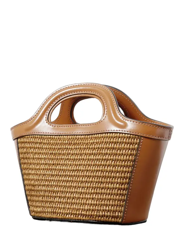 Marni Tropicalia Micro Raffia Tote - Brown