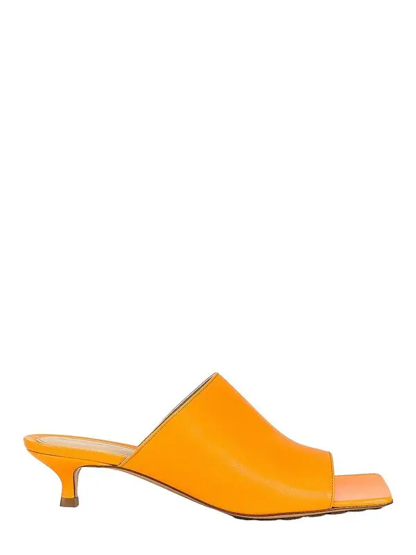 Bottega Veneta Stretch Mule Sandals - Tangerine