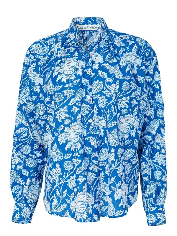 Alix Of Bohemia Kiki Azure Garden Shirt - Print