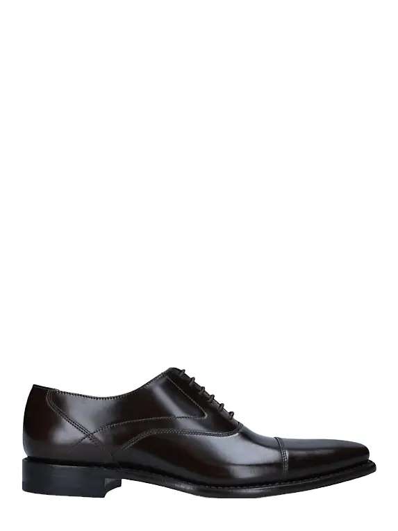 LOAKE Sharp Leather Oxford Shoes - Dark Brown