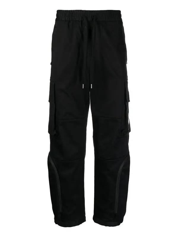 PORTS V Drawstring Cargo Trousers - Black